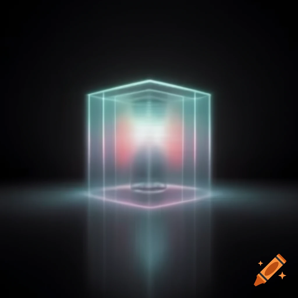 Surreal optical illusion in flat design with transparent colors on ...