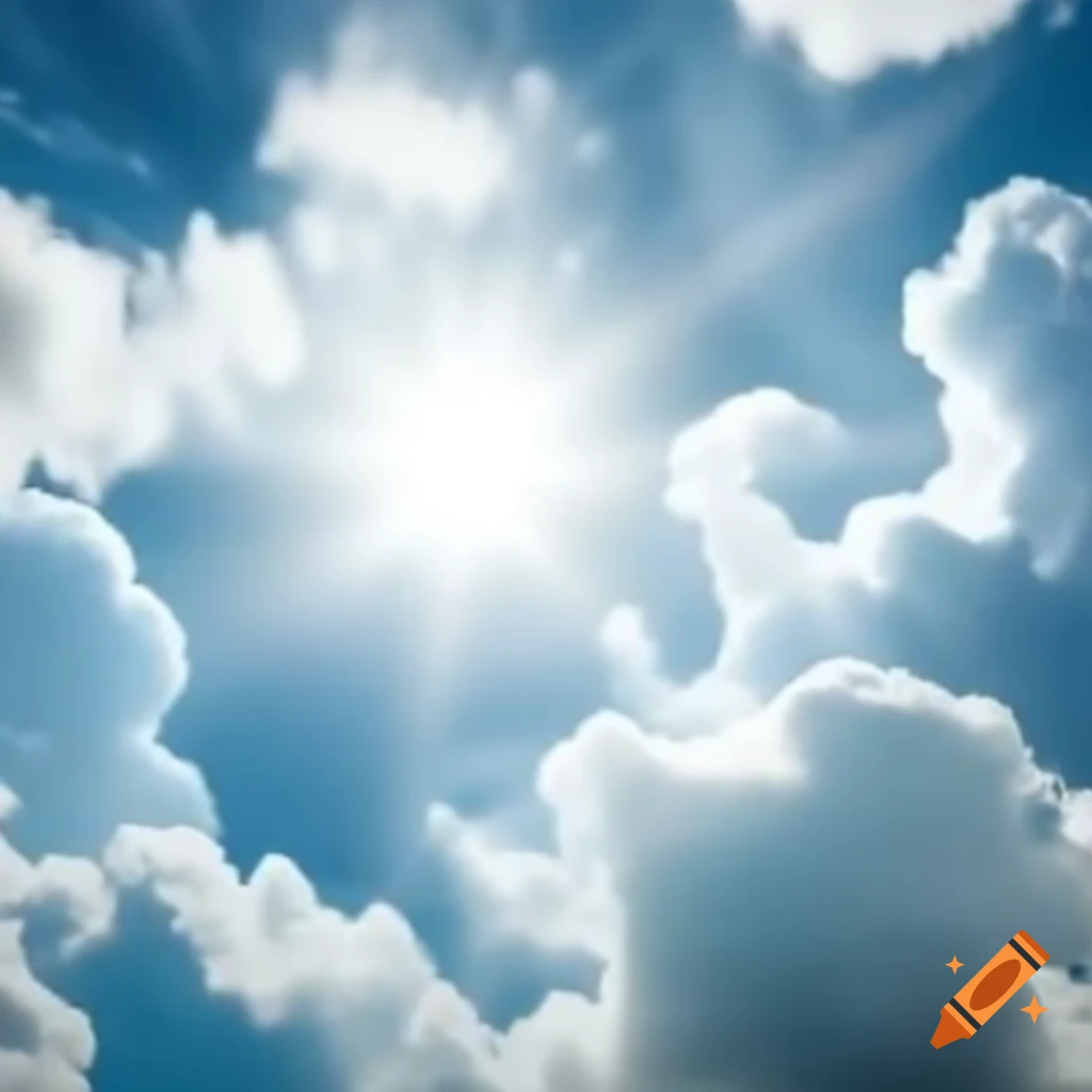 Sunlight breaking through clouds, high definition aesthetic on Craiyon