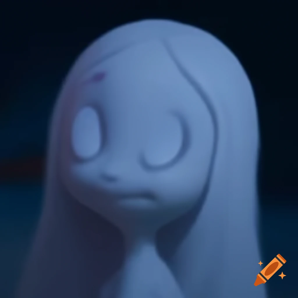 Female ghost character in a school setting on Craiyon