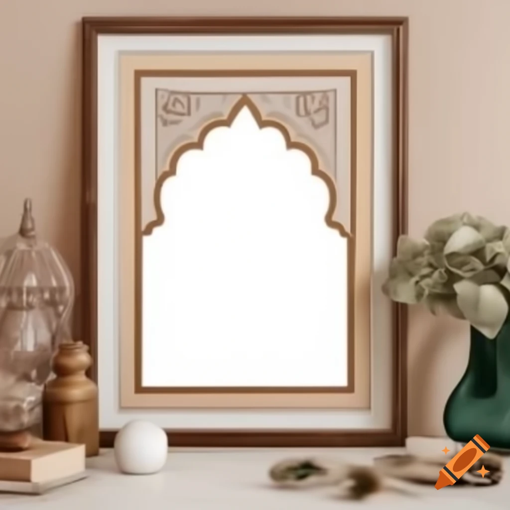 Moroccan inspired stylish frame design on Craiyon
