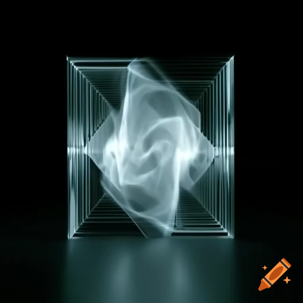 Minimal surrealist optical illusion in flat isometric design with ...