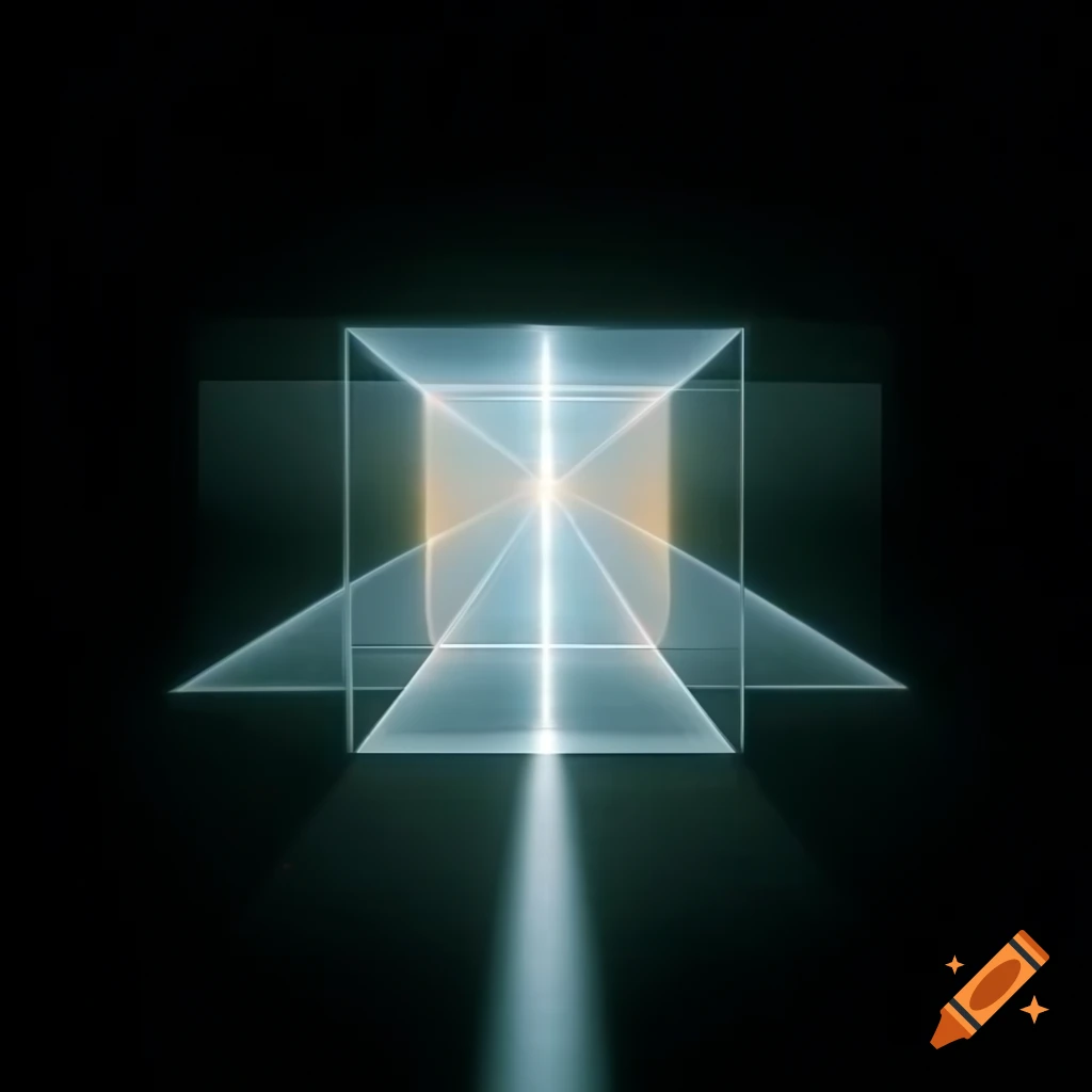 Minimal surrealist optical illusion in flat isometric design with ...