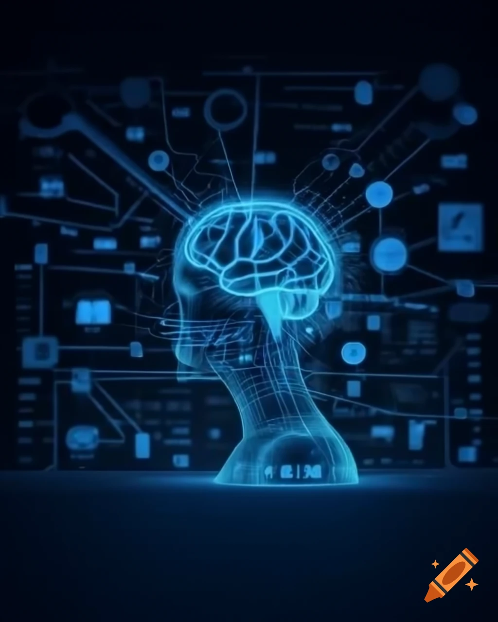 Unclear instructions involving decryption and machine learning data on Craiyon