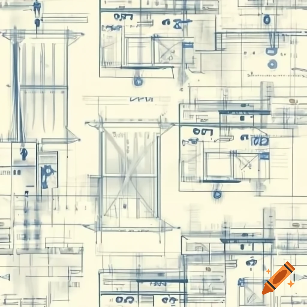 Blueprint-style technical drawing of fictional Quantum Coffee gadget on ...