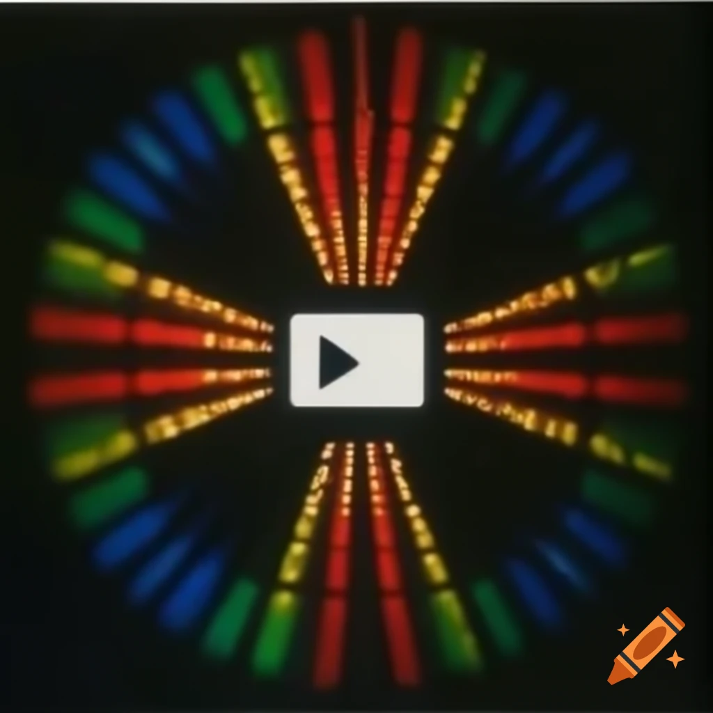 1970's colorful scanimate studio logo for sound library with text VSL ...