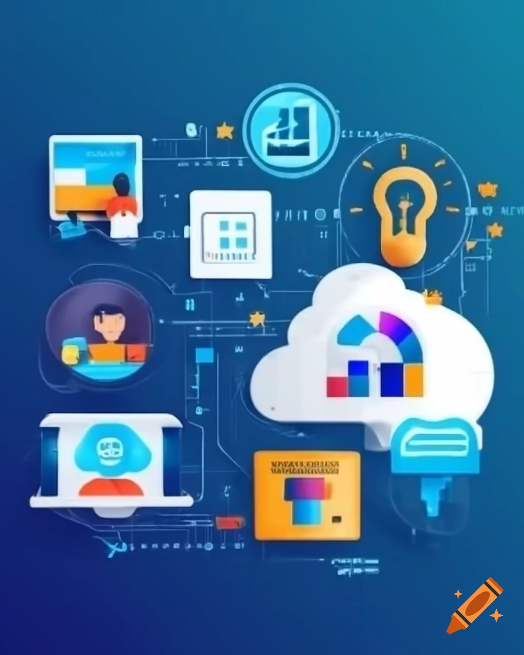 Unclear instructions involving decryption and machine learning data on Craiyon
