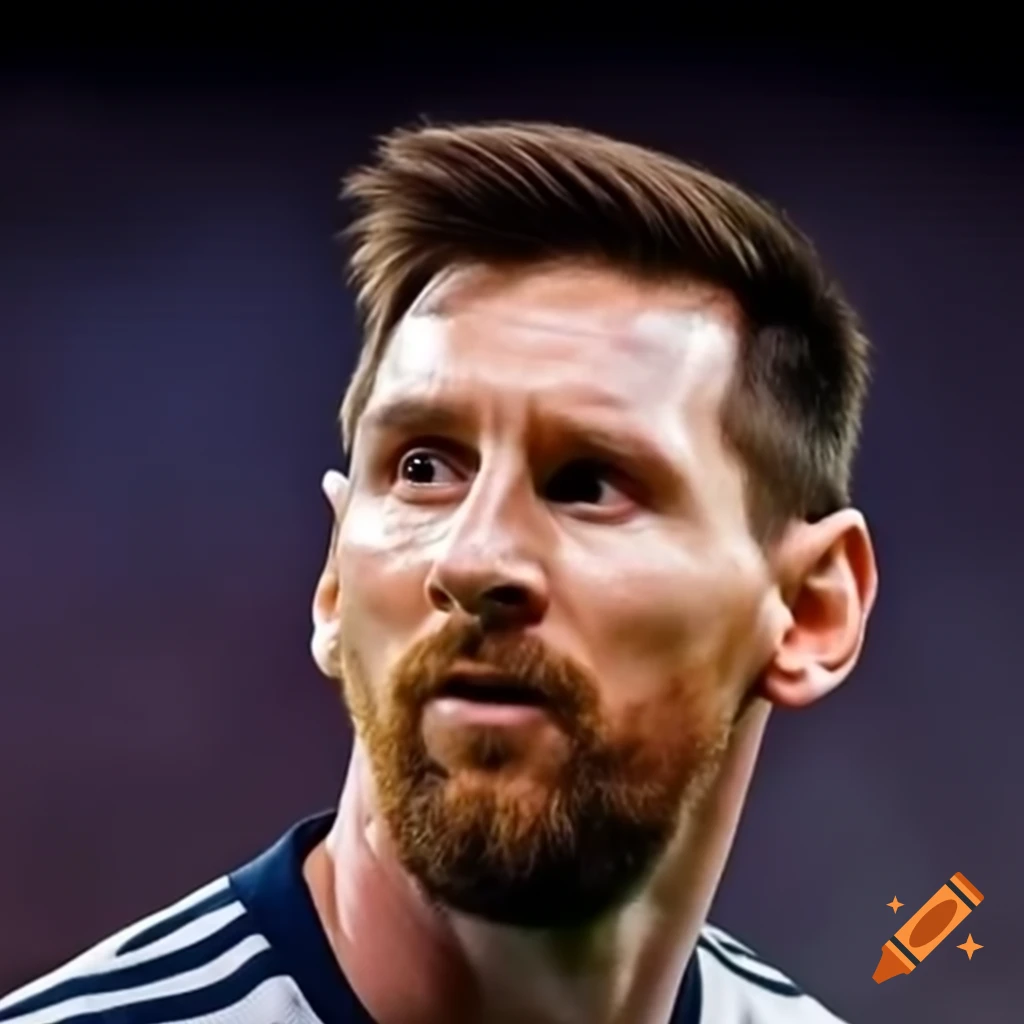 Lionel messi in action during a football match on Craiyon