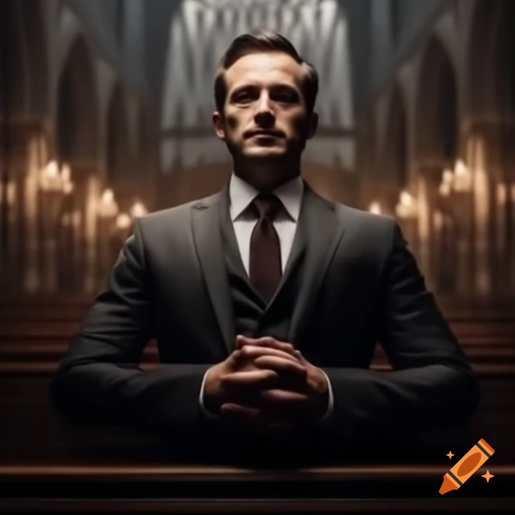 Man maintaining a Catholic church on Craiyon