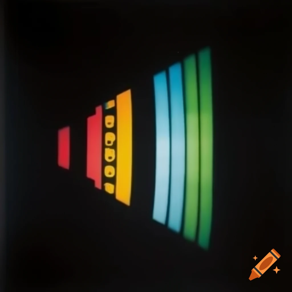 1970's colorful scanimate studio logo for sound library with text VSL ...