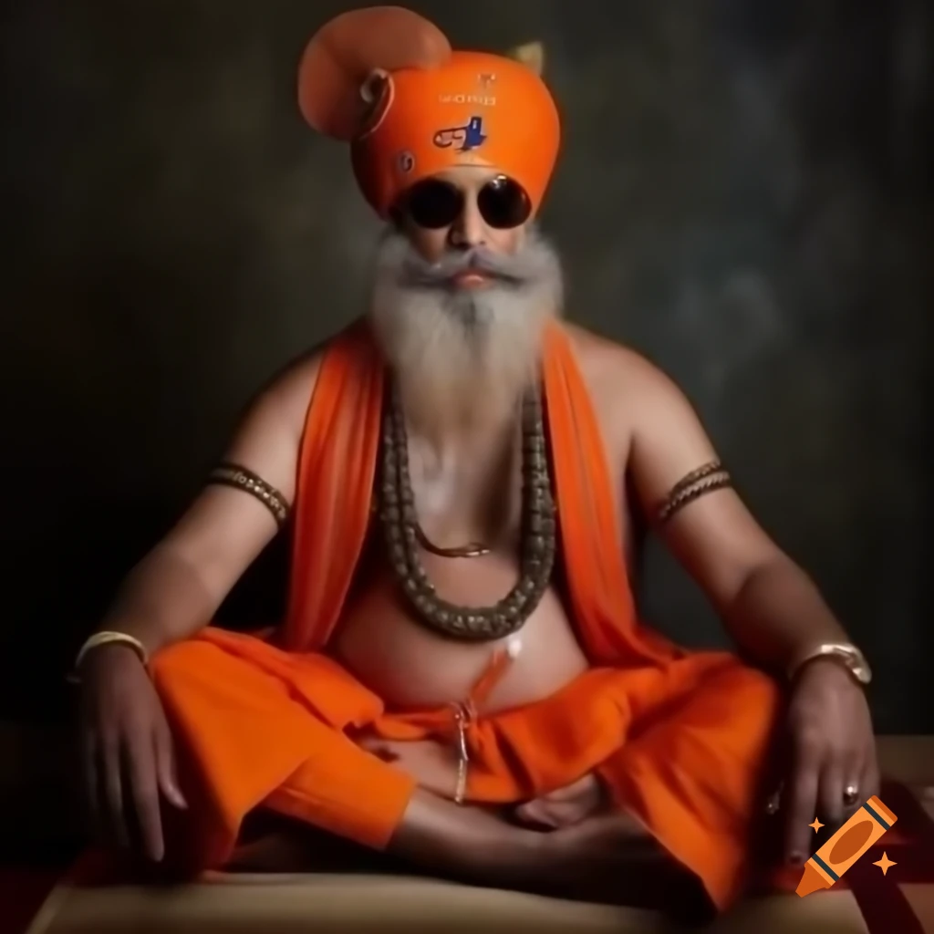 Royal Indian prince with unique features seated at elegant palace on ...