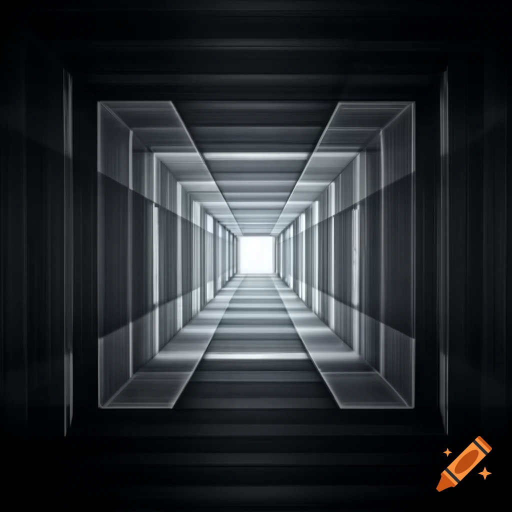 Minimalist surreal optical illusion in flat iso design with transparent ...