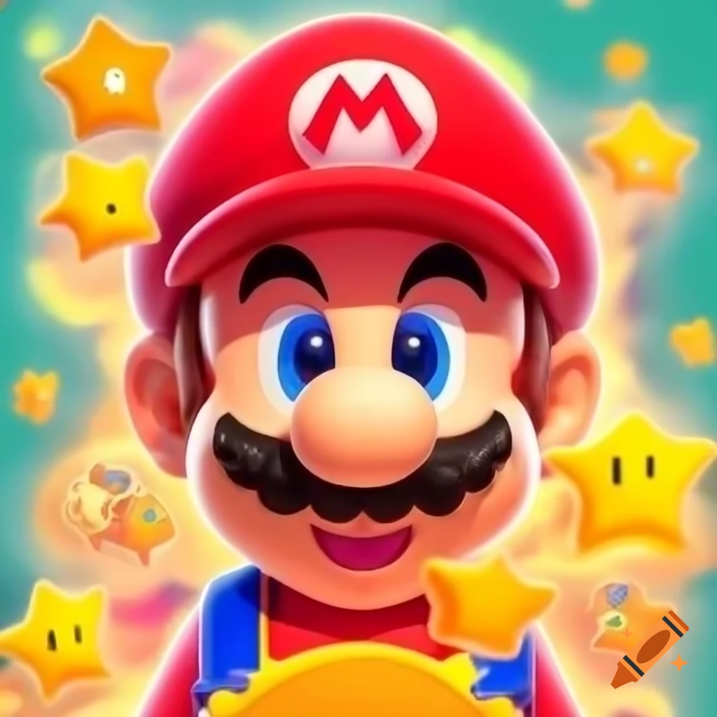 Character inspired by mario in playful design on Craiyon