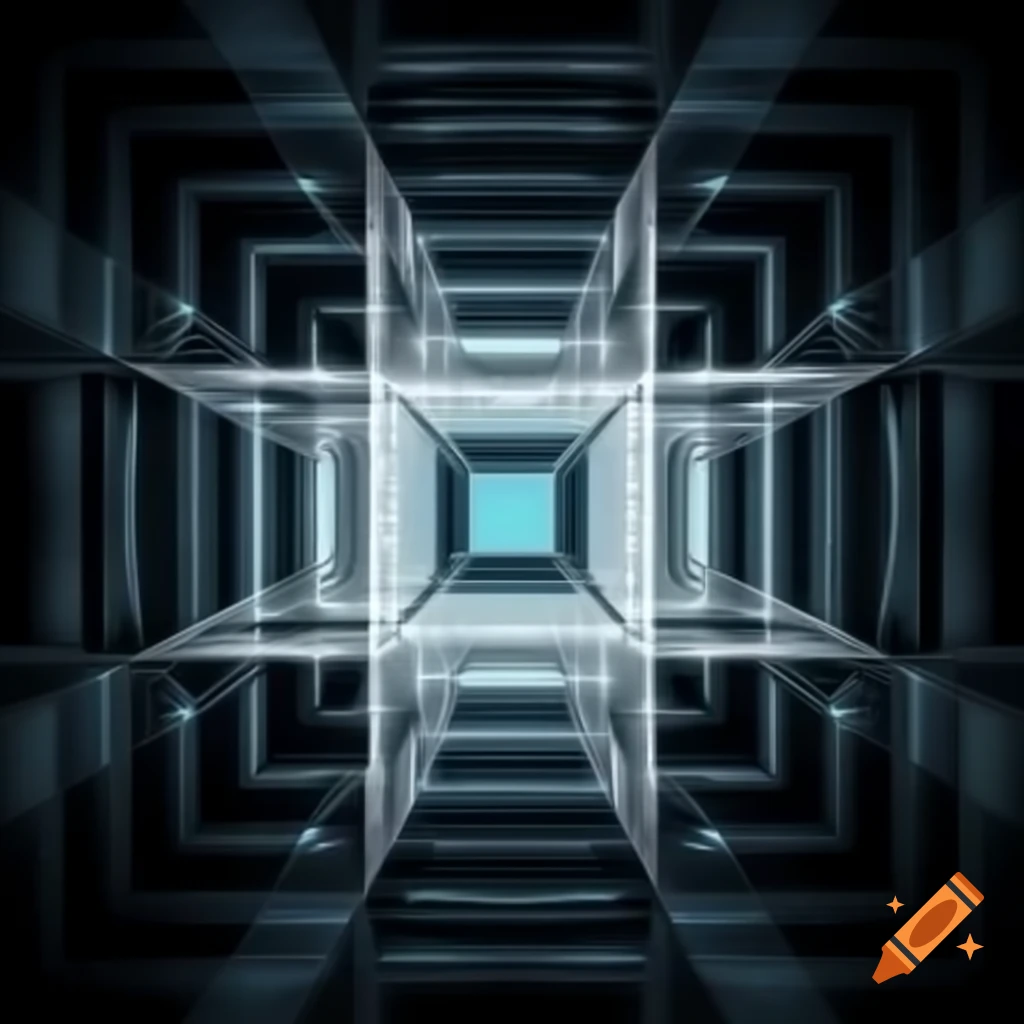 Minimalist surreal optical illusion in flat design with transparent ...