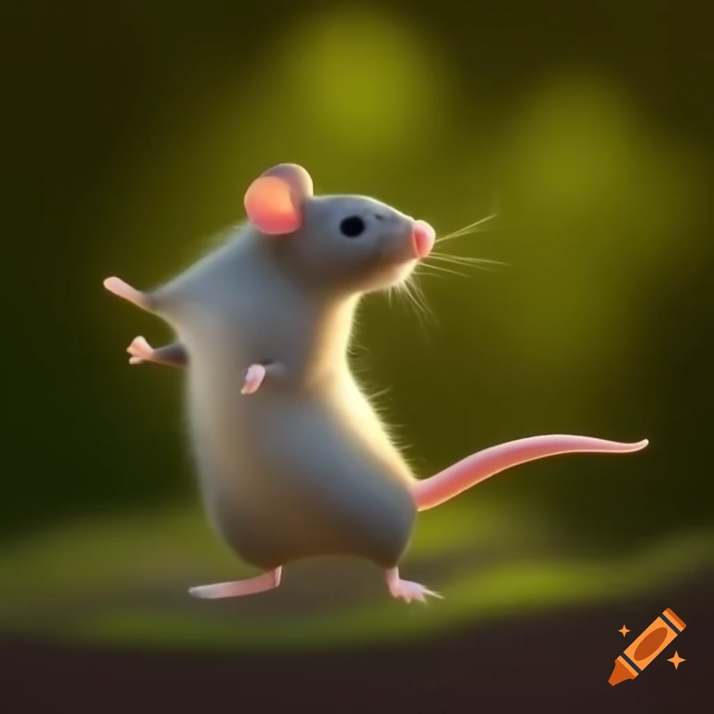 Dancing rat performing an entertaining act on Craiyon