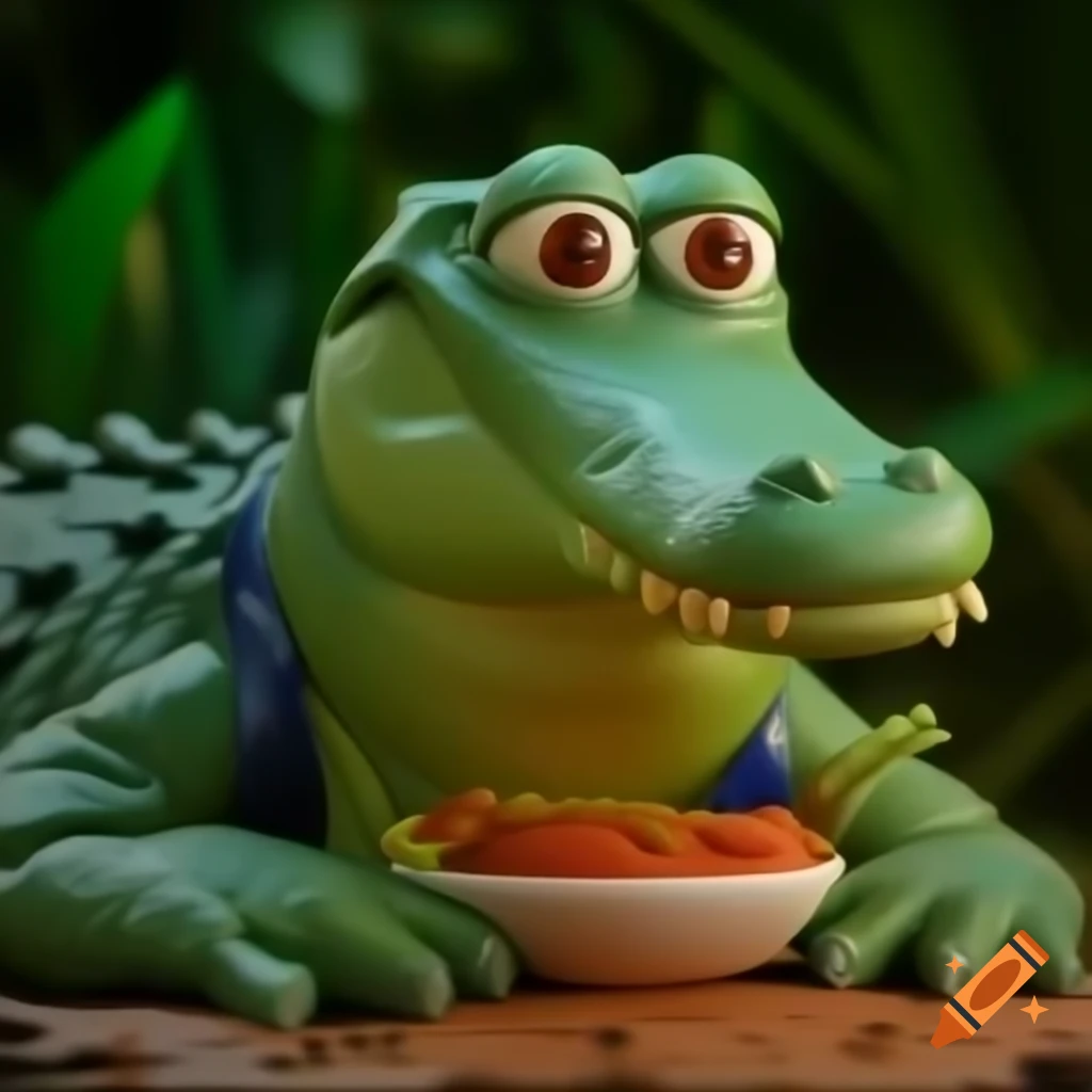 Playful Alligator In A Humorous 3d Disney Pixar Style On Craiyon