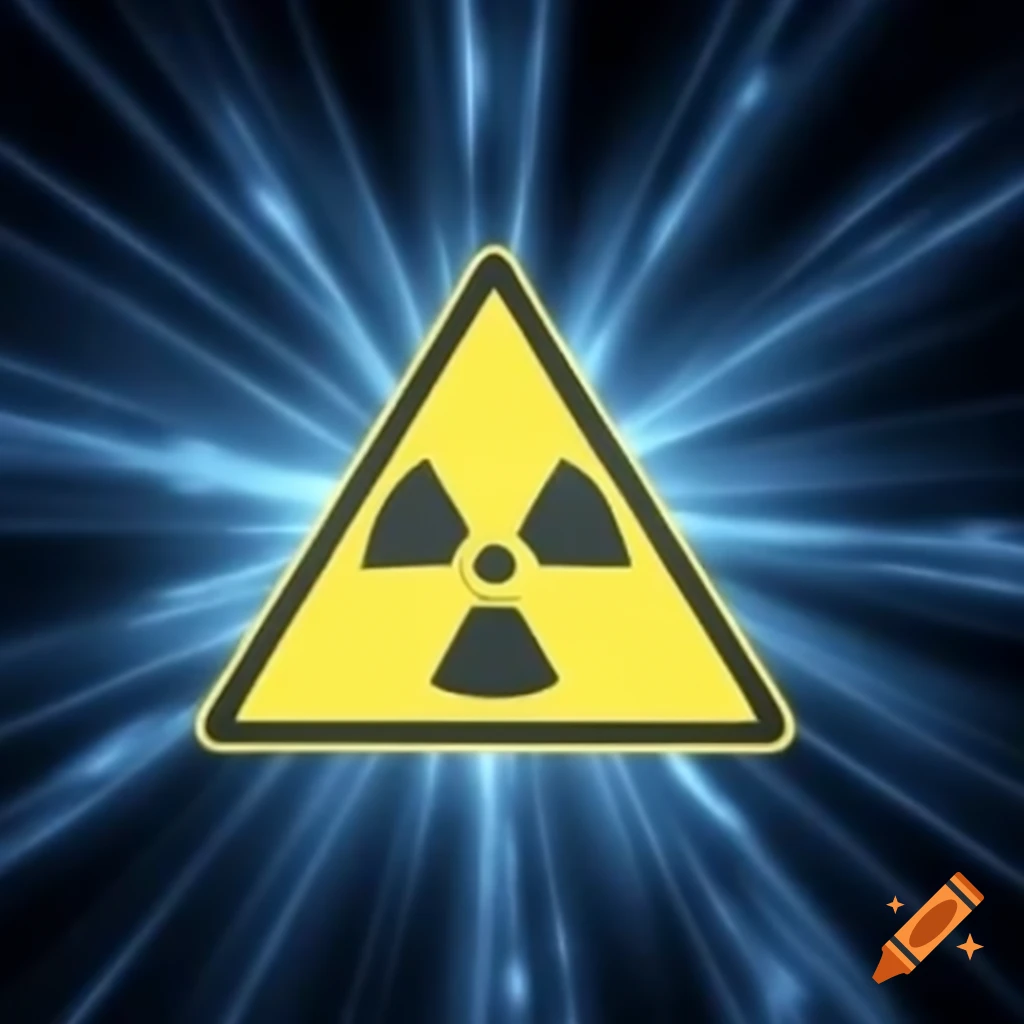 Radiation hazard sign with visual representation of x-rays on Craiyon