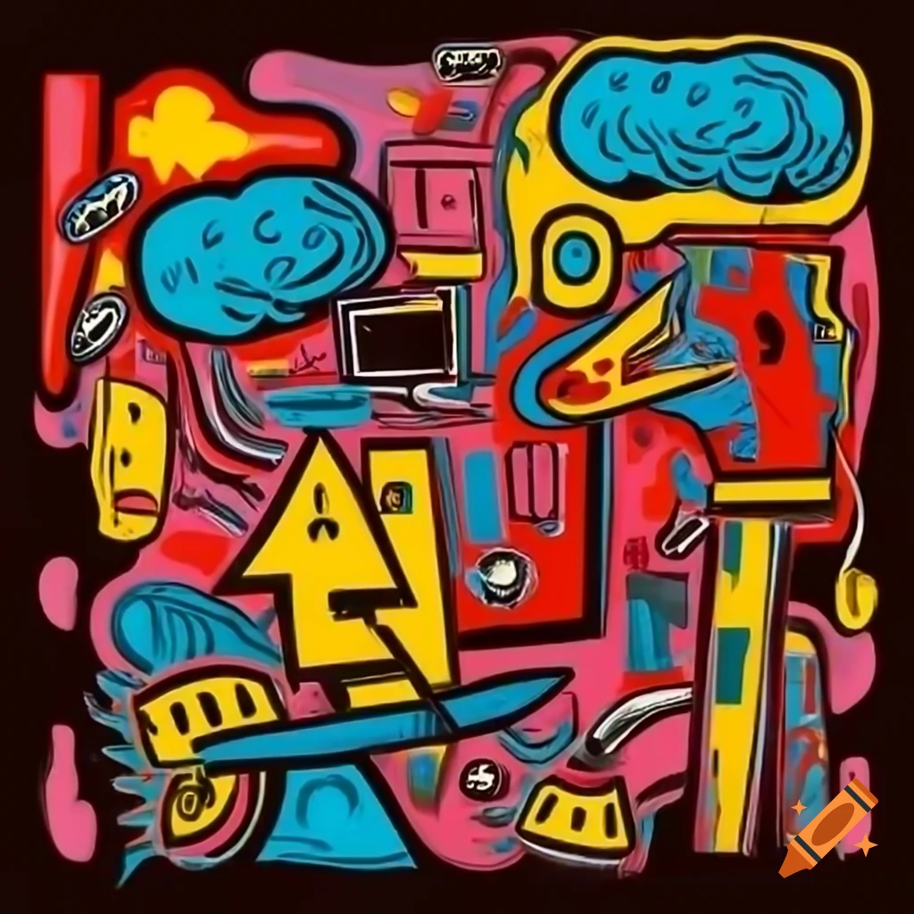 Vibrant Neo-Expressionist canvas with bold strokes and emotional depth ...