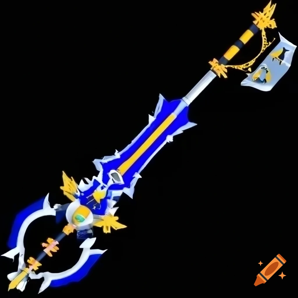 Keyblade representing time and air in Kingdom Hearts concept art style ...