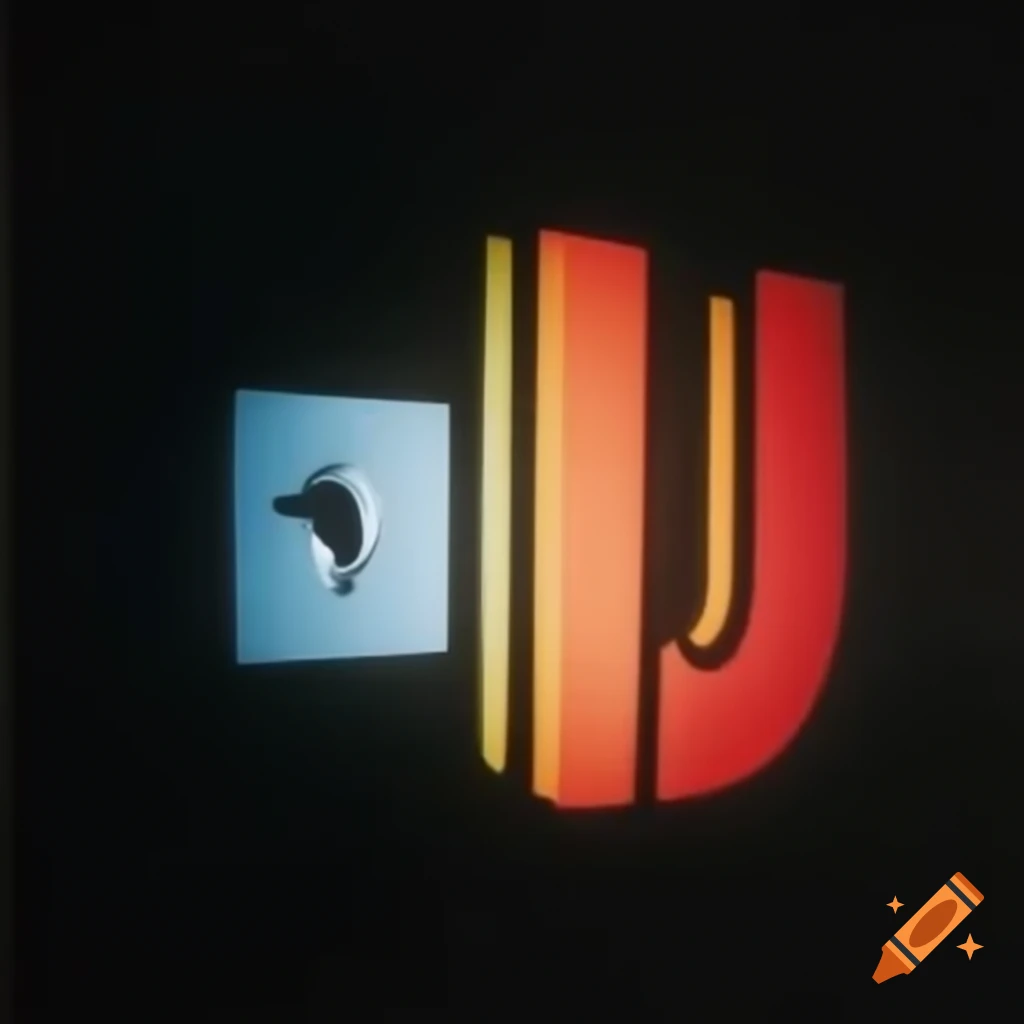1970s colorful scanimate logo for sound library featuring letters V, S ...
