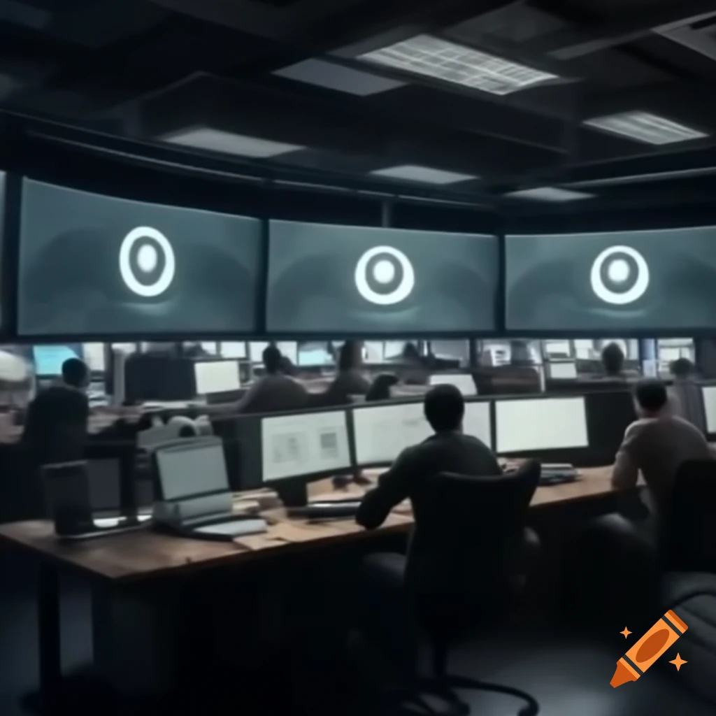 YouTube studio with editing screens and animated logo in professional setup on Craiyon