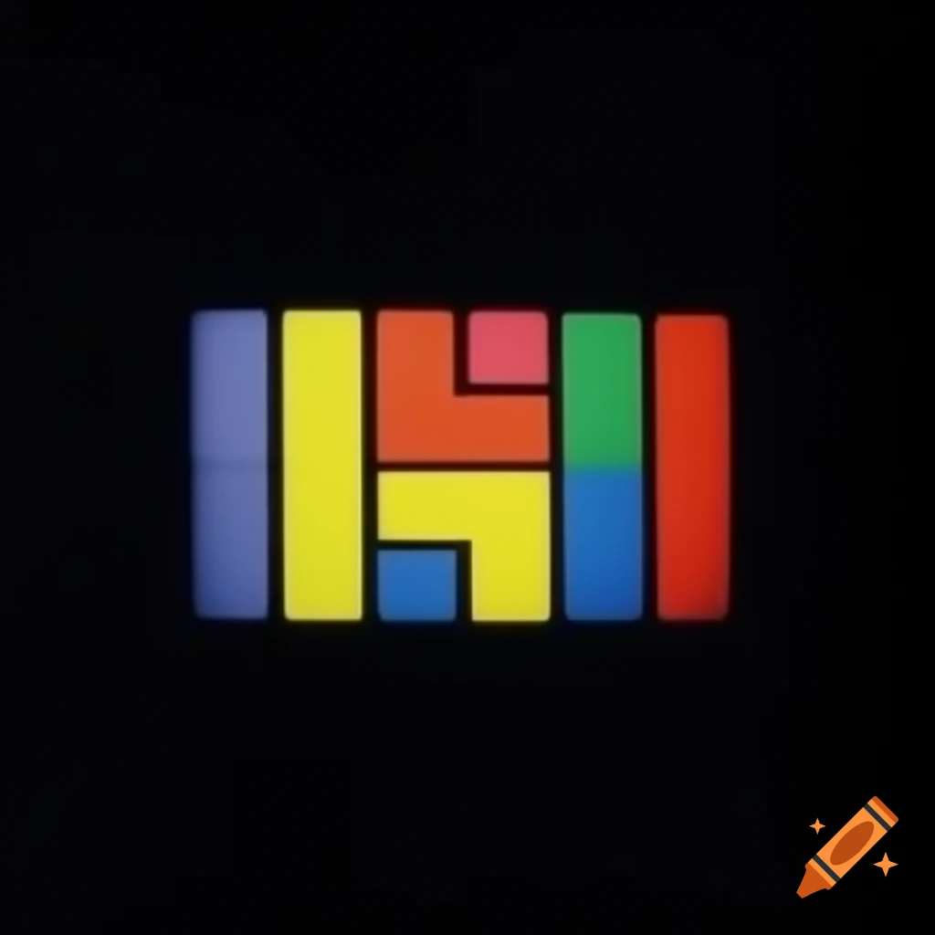 Colorful 1970's scanimate studio logo for sound library with letters V ...