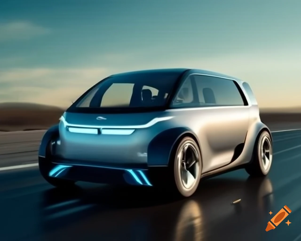 Futuristic pod car with sleek design and hidden wheels, set to redefine ...