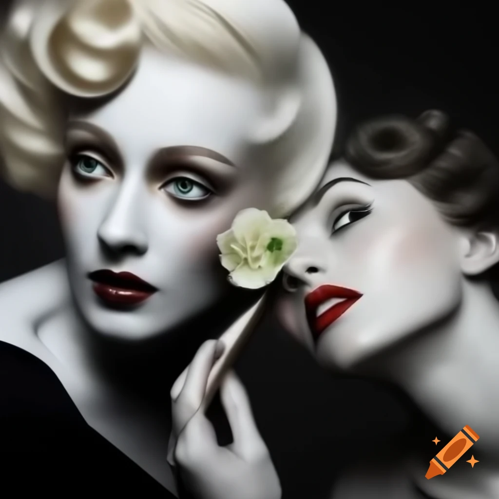 Hyper-realistic black and white photograph of elegant 1920s European ...