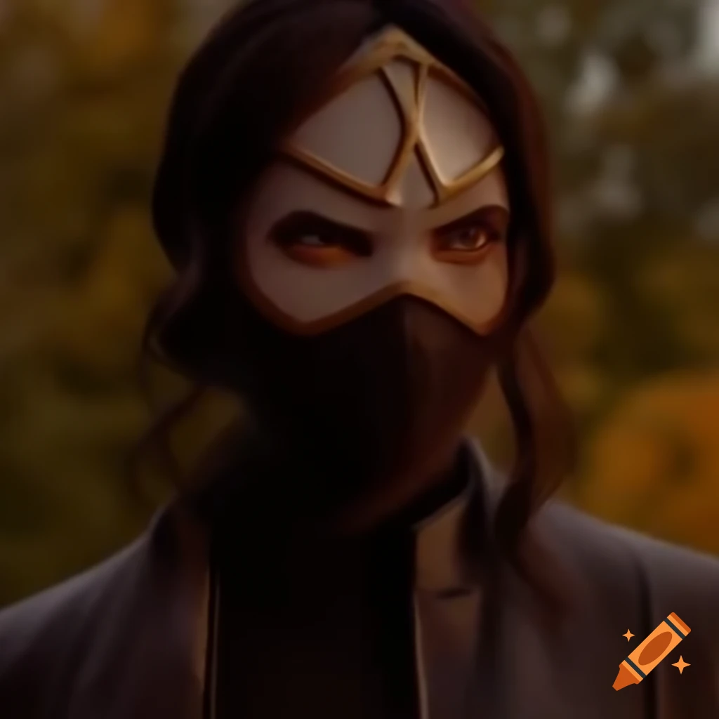 Superhero character known as the Masked Autumn on Craiyon