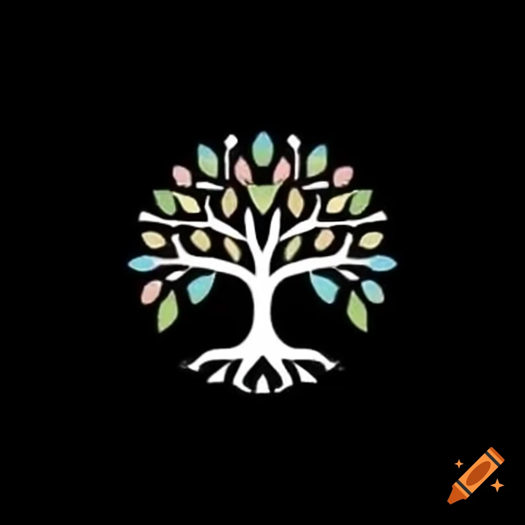 Beautiful tree logo design on Craiyon