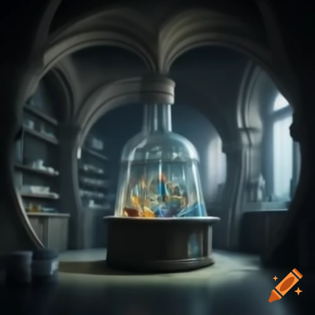 Medieval castle science laboratory on Craiyon