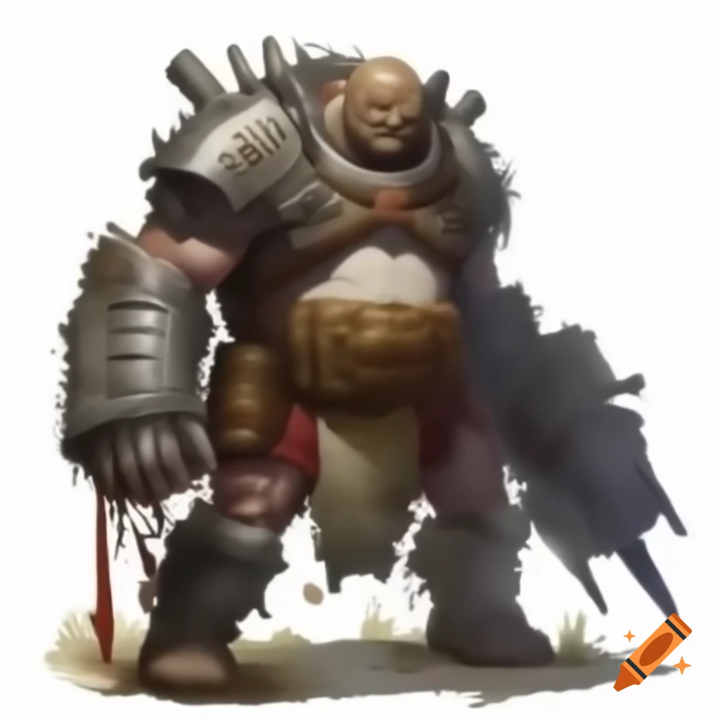 Intimidating bulky enemy character with muscular build standing idle on ...