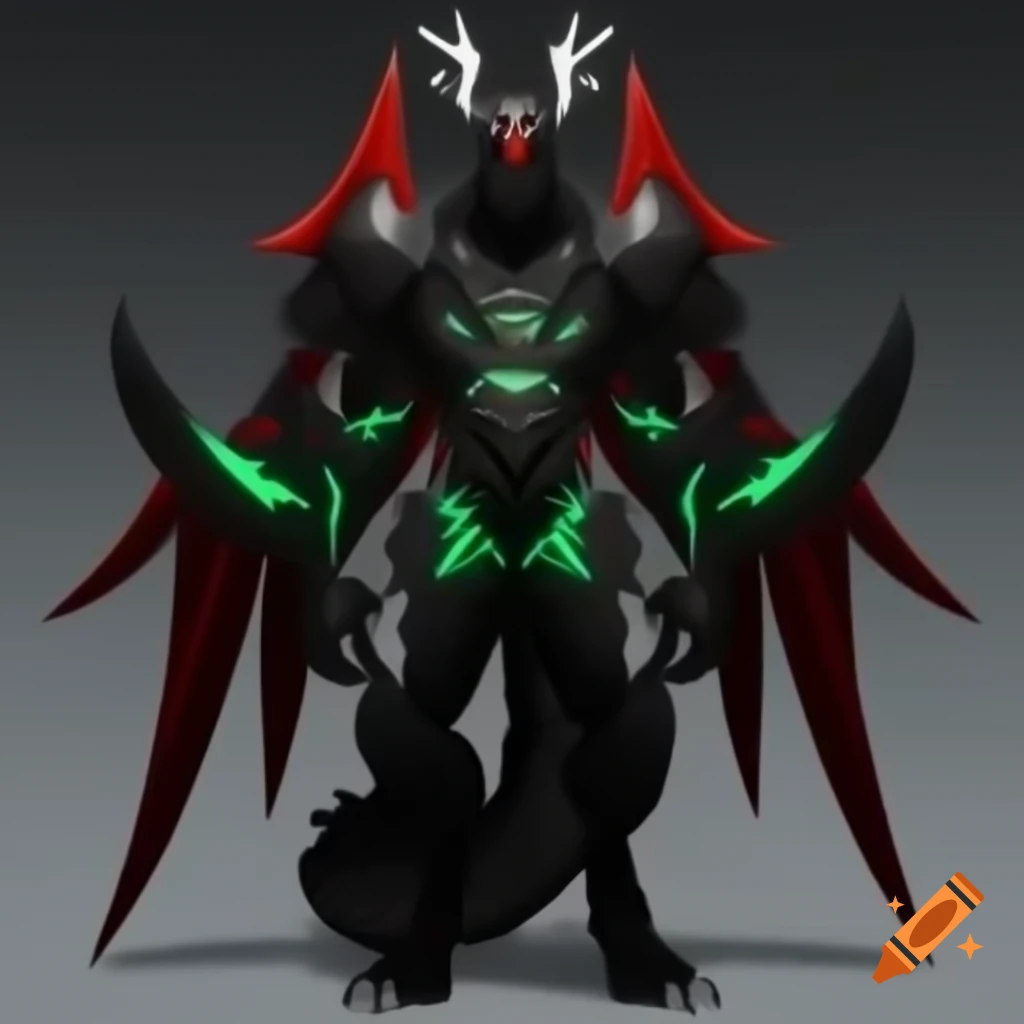 Intimidating character wearing black carapace armor with bone plating ...