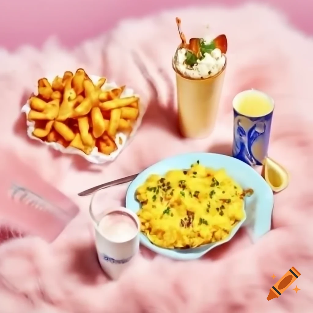 Colorful LEGO scrambled eggs with blue home fries and lemon meringue ...