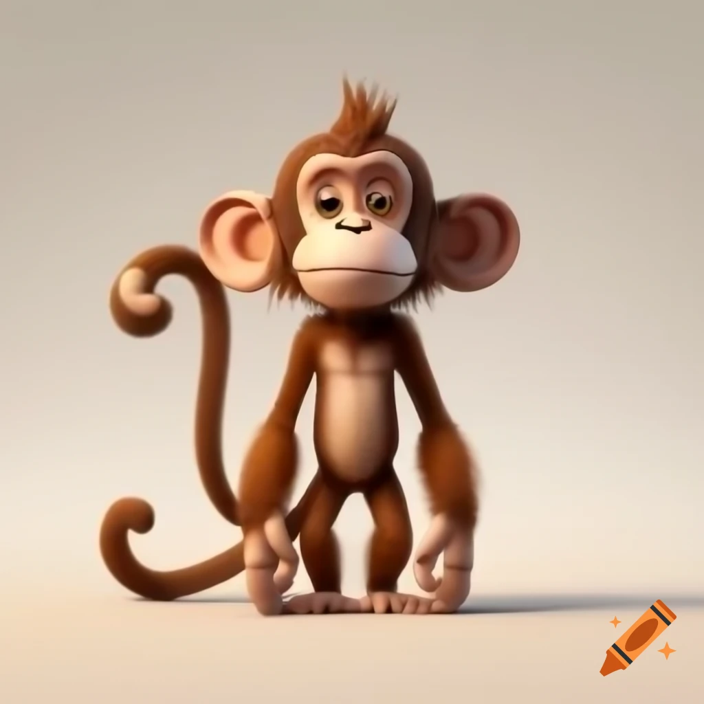 Chibi monkey king in full-body symmetrical pose on Craiyon