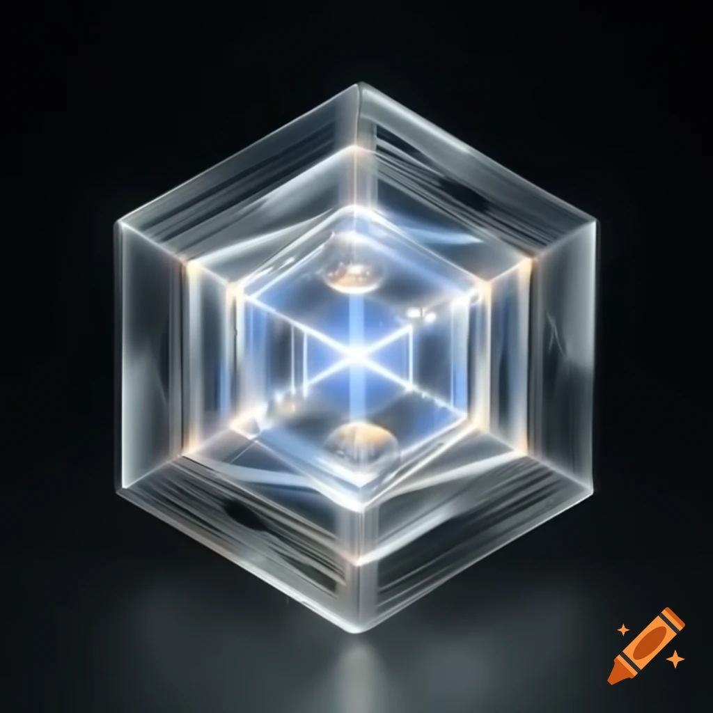 Minimal surrealist optical illusion in flat iso design with transparent ...