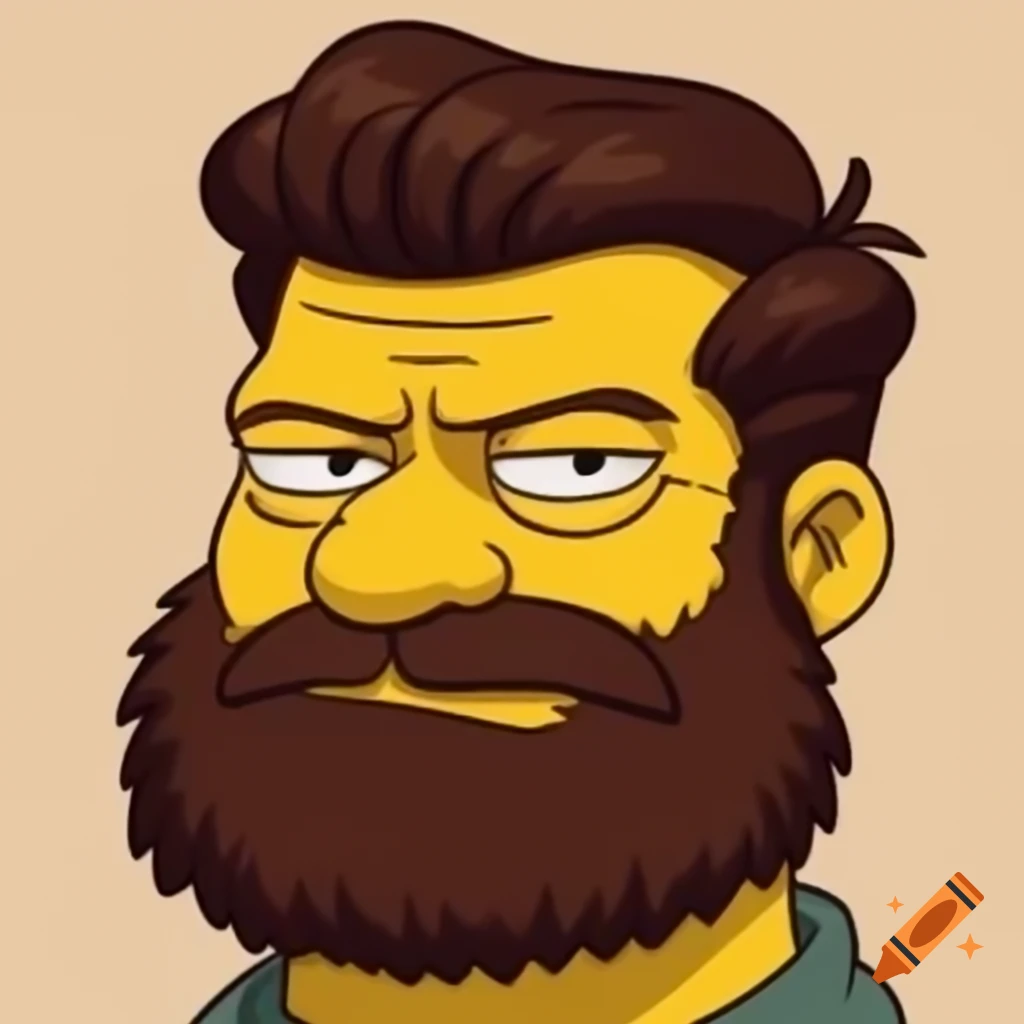 Muscular character with dark brown hair and sunglasses in The Simpsons ...