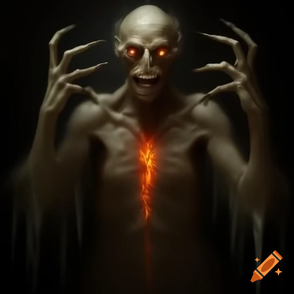 Amorphous monster with cracked skin, resembling sun-scorched texture on ...