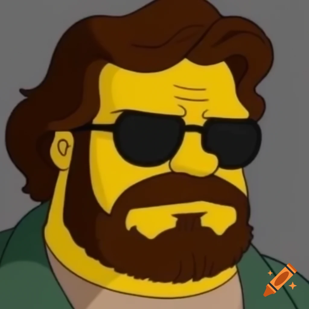 Muscular character with dark brown hair and sunglasses in The Simpsons ...