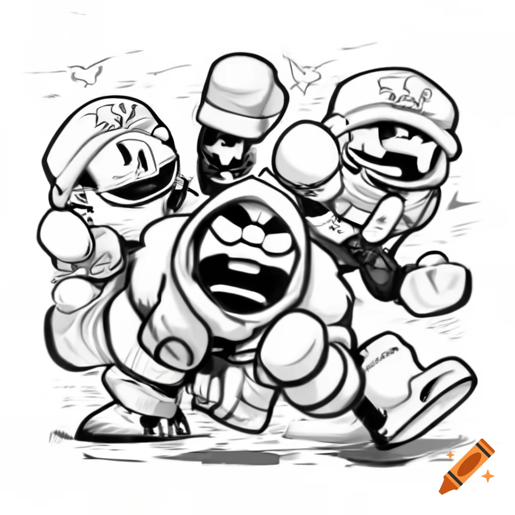 Dynamic action shot inspired by brawl stars gameplay with vibrant ...