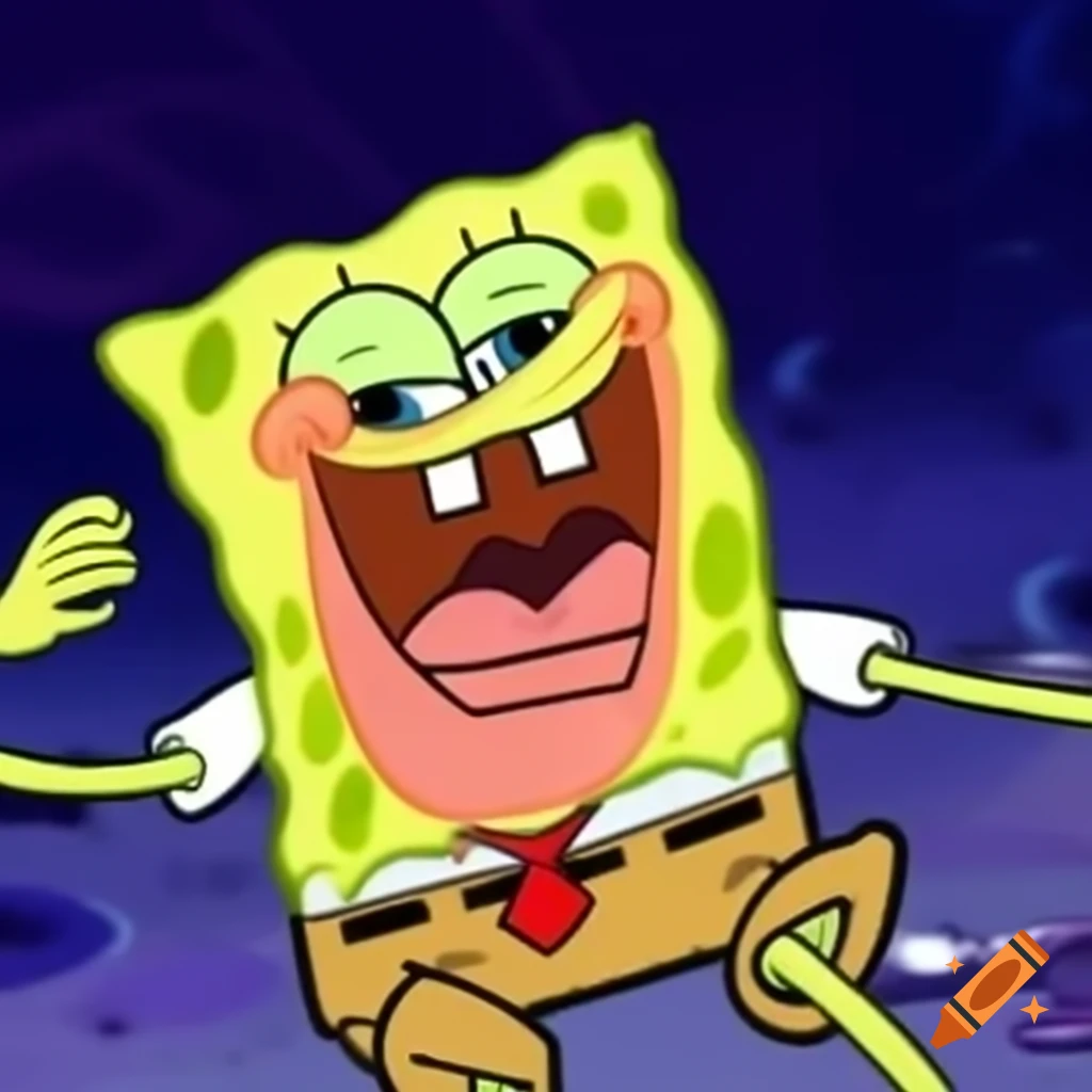 Patrick Star wearing a green shirt with a SpongeBob swirl design on Craiyon