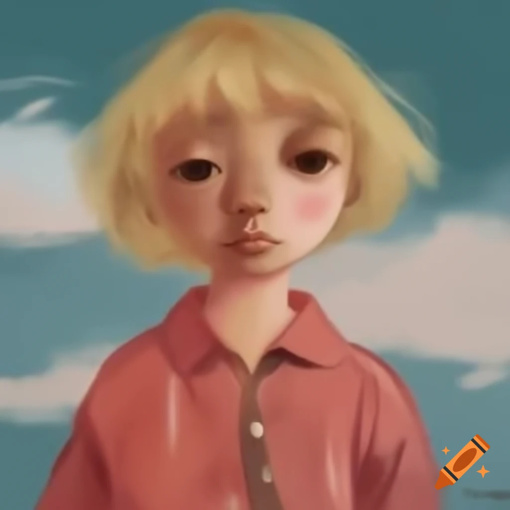 Gender-neutral child portrait on Craiyon