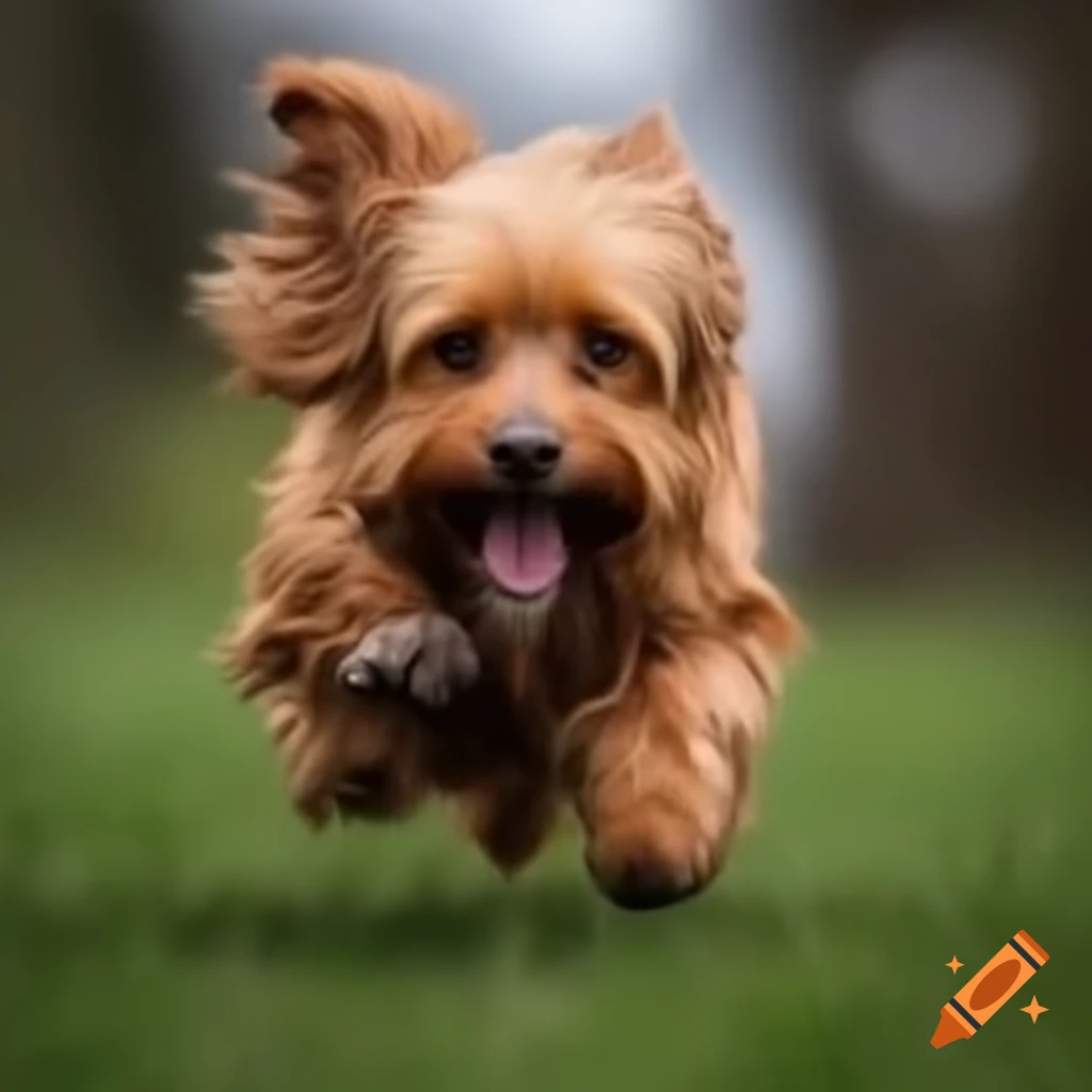 Dog playing on grass on Craiyon