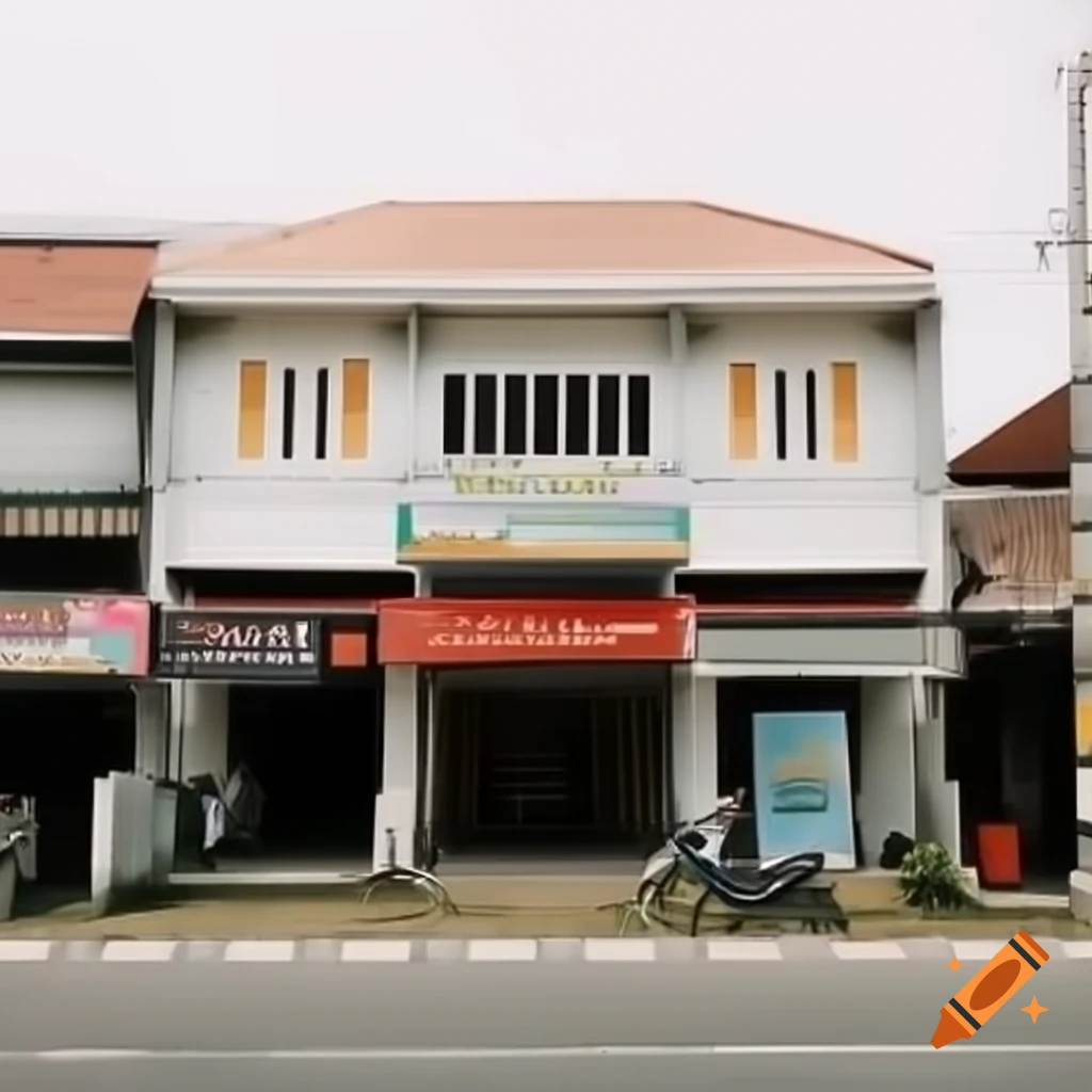 Two-story indonesian retail store toko ali in shophouse architectural ...