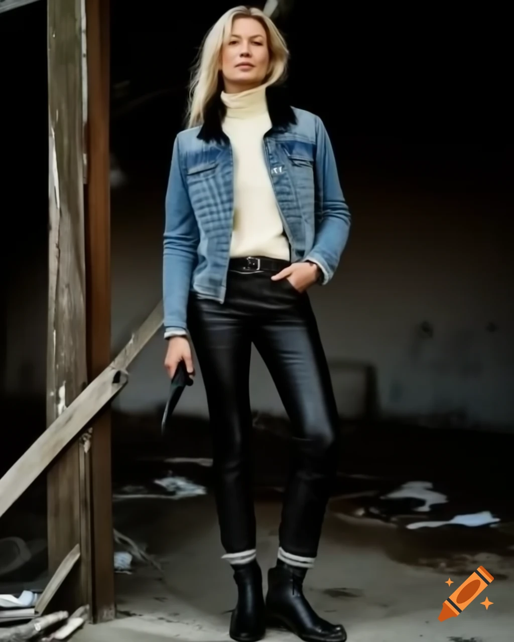 Ultra HD portrait of modern German female detective in stylish outfit ...