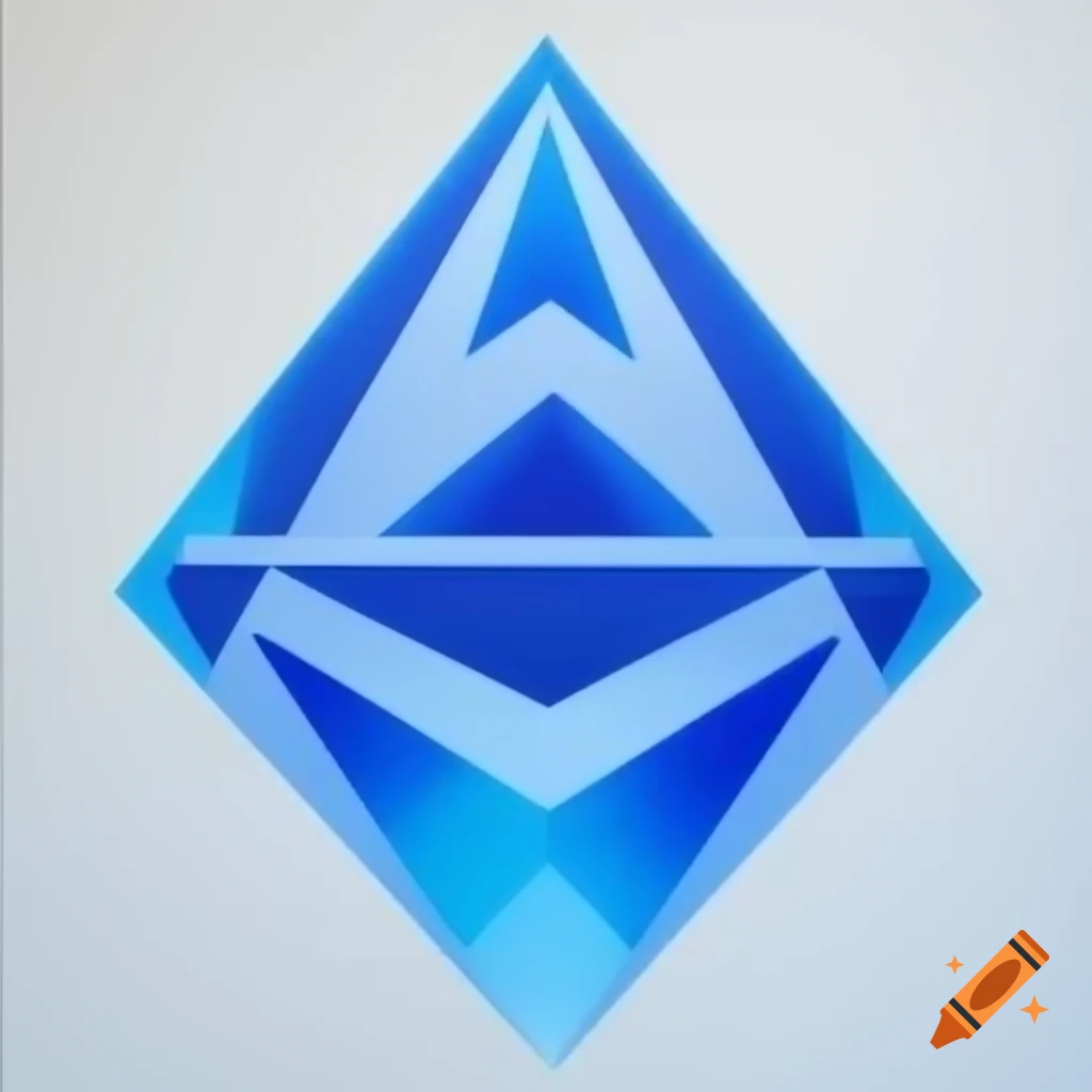 Minimalist triangle-shaped logo in vivid blue on white background with ...