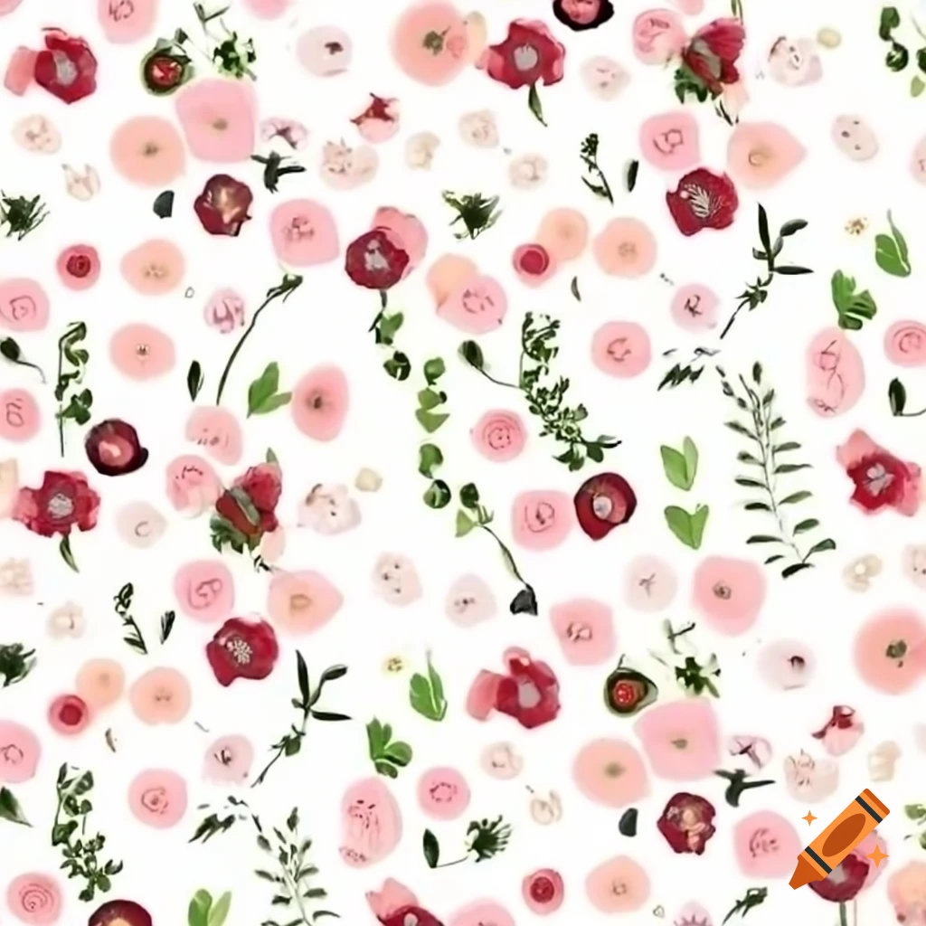 Simple flower print design on Craiyon