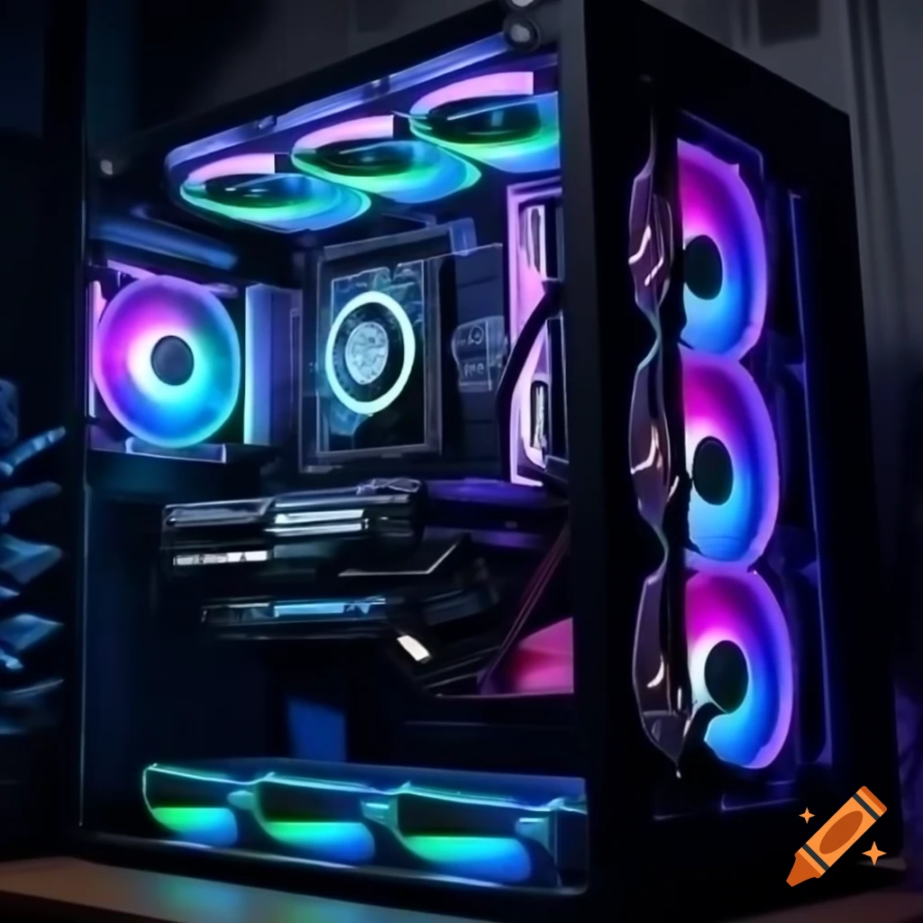 Gaming computer with rtx 5090, water cooling, rgb lighting, amd ryzen 7 ...