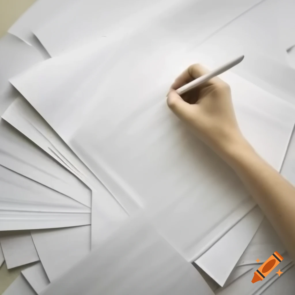 Stack of paperwork piled up on Craiyon