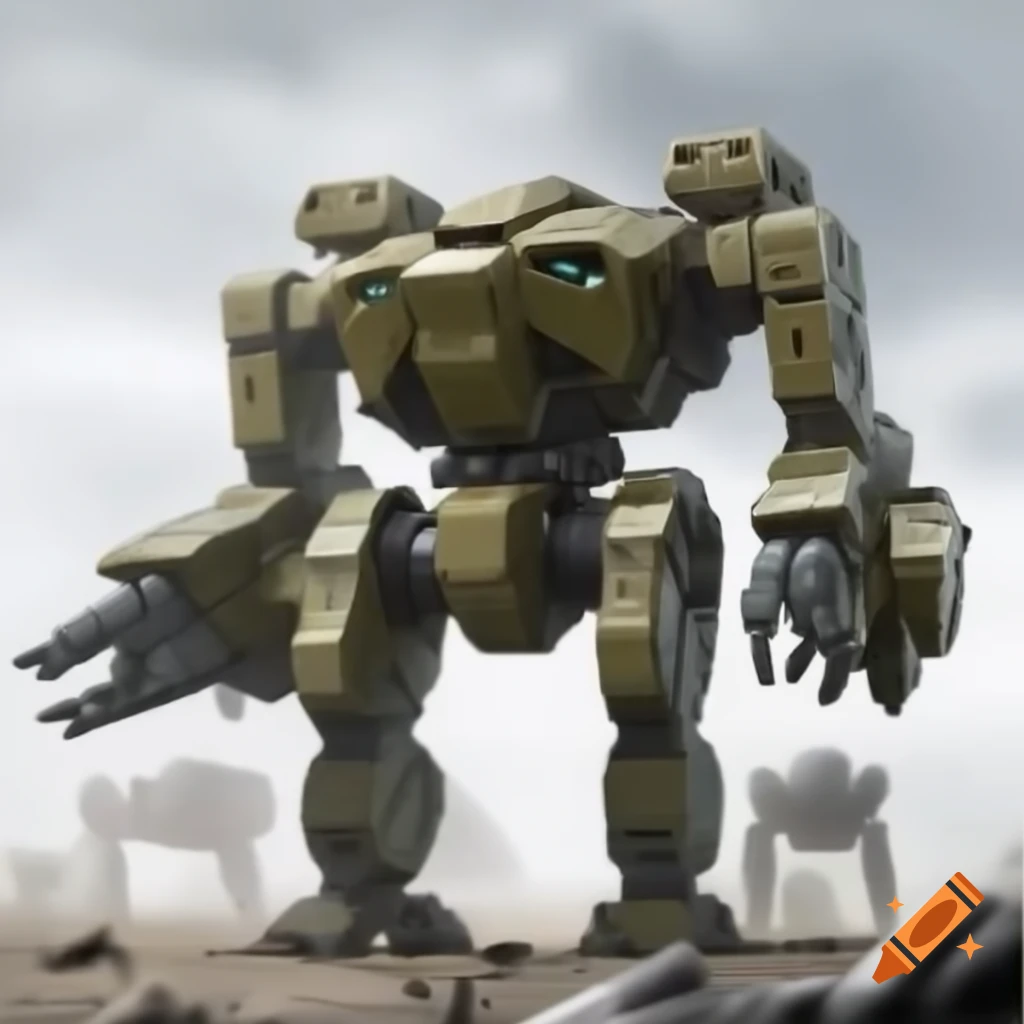 Bipedal mech with crab-like features in stunning concept art on Craiyon