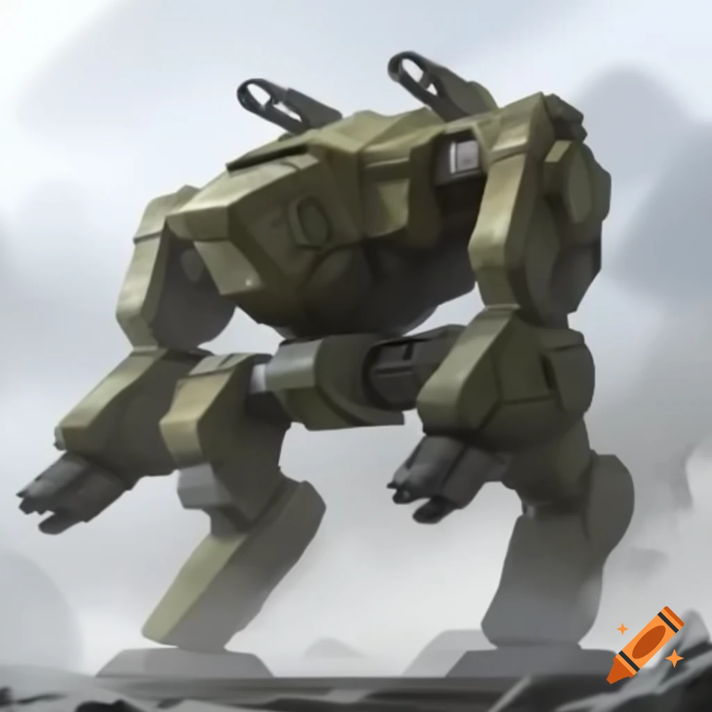 Bipedal mech with crab-like features in stunning concept art on Craiyon